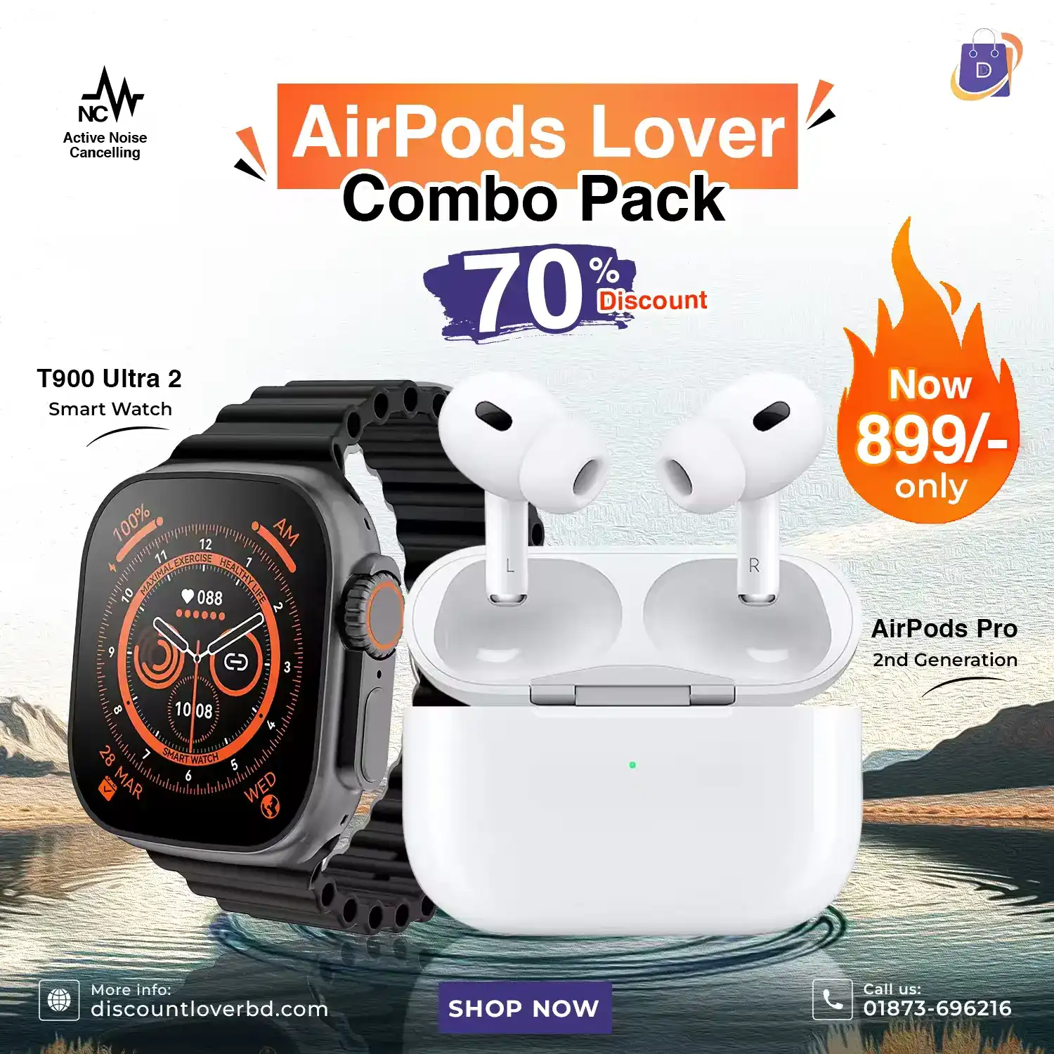 Discountloverbd-Airpods Lover Combo Pack